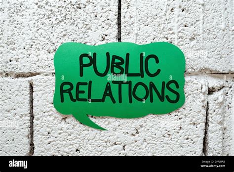 Text Sign Showing Public Relationspractice Managing Spread Of Information Between Individual