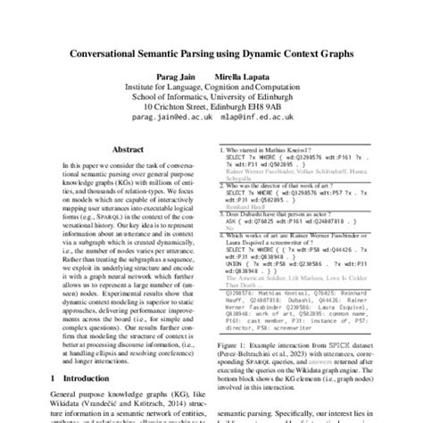 Conversational Semantic Parsing Using Dynamic Context Graphs Acl