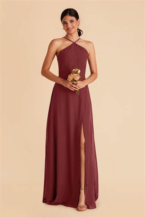 Deep Purple Bridesmaid Dress With Sleeves