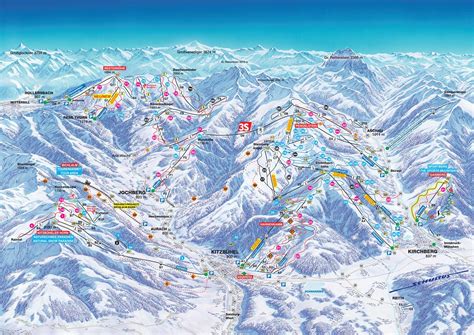 Saalbach Ski Area Saalbach Winter Slopes Kilometres Fieberbrunn Spots