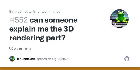 Can Someone Explain Me The 3d Rendering Part · Issue 552 · Earthcomputerclientcommands · Github