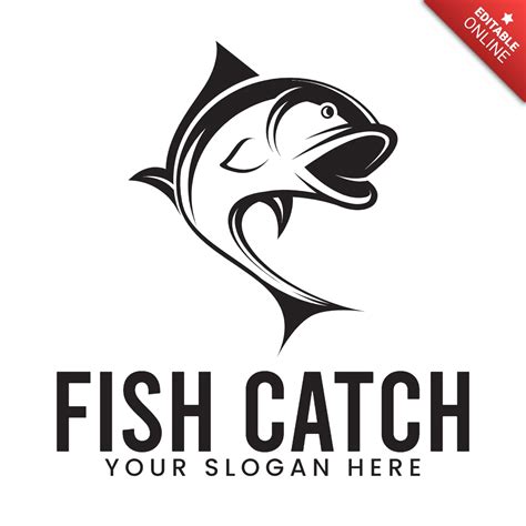 Fish Catch Logo Design Template Free Design Template