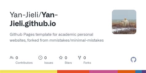 GitHub Yan Jieli Yan Jieli Github Io Github Pages Template For Academic Personal Websites