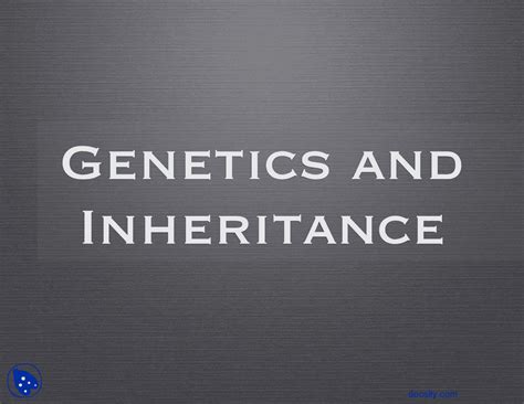 genetics inheritance genes and society lecture slides docsity