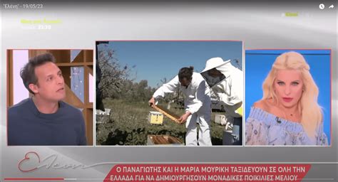 Interview Eleni Menegaki Mega Tv Ouriki Greek Premium Honey