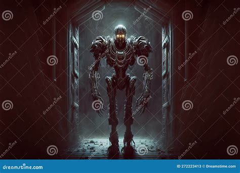 Dangerous Robot Monster Artificial Intelligence Digital Technology Generative Ai Stock Image