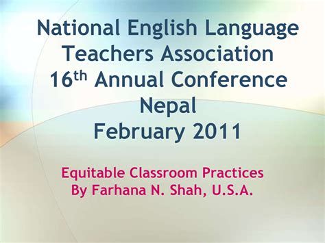 Equitable Classroom Practices Speaker Deck