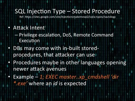 Sql Injection Vulnerability And Security