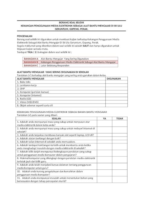 DOCX BORANG SOAL SELIDIK DOKUMEN TIPS