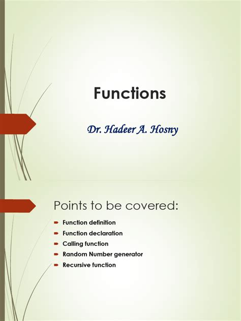 Lec Functions And Pointers Pdf Parameter Computer Programming Pointer Computer Programming