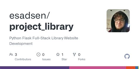 Github Esadsenprojectlibrary Python Flask Full Stack Library Website Development