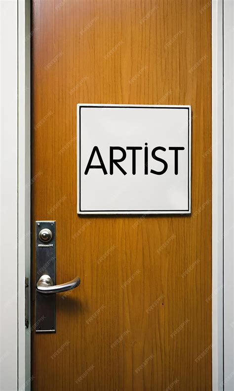 Door Sign Mockup Office Entrance Board Premium Ai Generated Psd