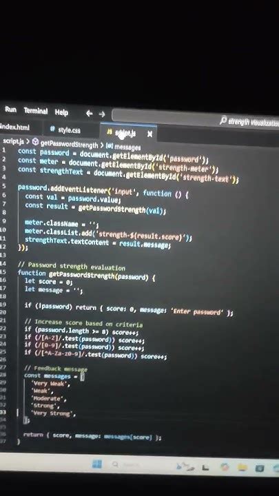 password strength checker code coding programming programminglife