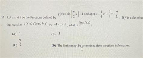 Solved Let G And H Be The Functions Defined By Chegg