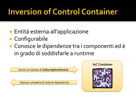 Dependency Injection And Inversion Of Control Pptx