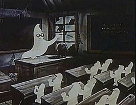 Vintage Halloween Ghost School 