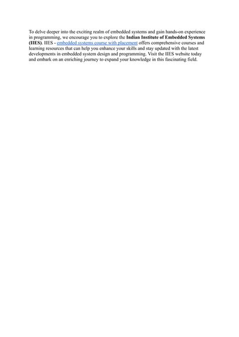 Introduction To Embedded System Architecture And Designdocxpdf