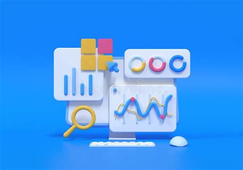 3d Seo Optimization Web Analytics And Seo Marketing Concept 3d Render Illustration Stock