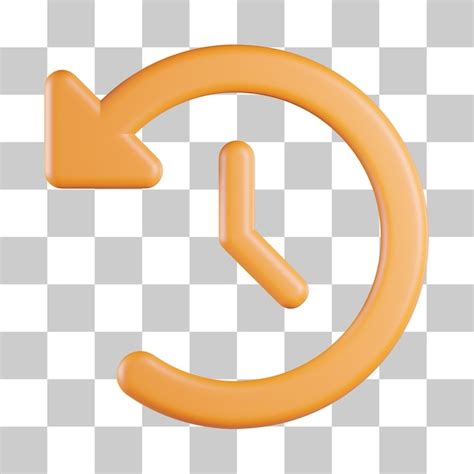 Premium Psd Time Reverse 3d Icon