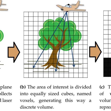 illustrative explanation of the process of voxelising the fw lidar in