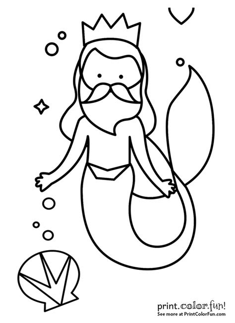 Mermaids Print Color Fun Free Printables Coloring Pages Crafts