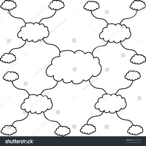 Cloud Mind Mapping Model Flow Chart Template Stock Vector The Best Porn Website