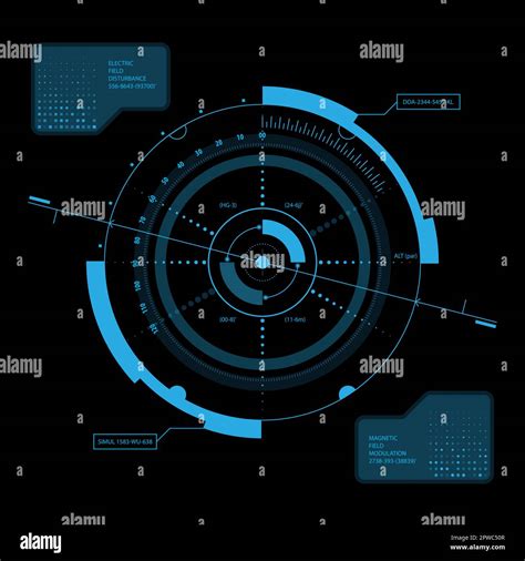 Sci Fi Futuristic User Interface Hud Blue Virtual Touch Screen Vector Illustration Stock