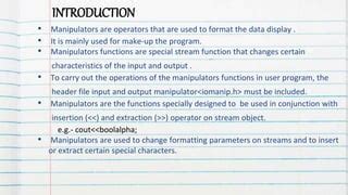 Manipulators PPTX