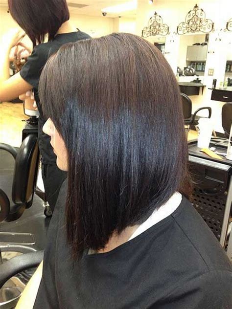 Long Angled Bob Thick Hair