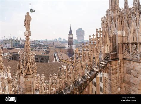 Milan Italy 19032024 Gothic Architecture Of Milan Cathedral