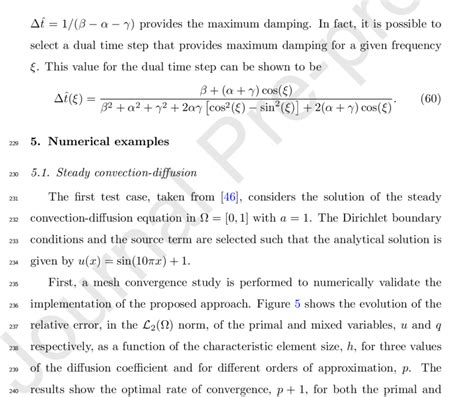 numerical amplification factor for a 1 ν 0 01 nel 160 p 2