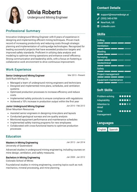 18 Mining Engineer Resume Examples And Templates For 2025 Resumedesign Ai
