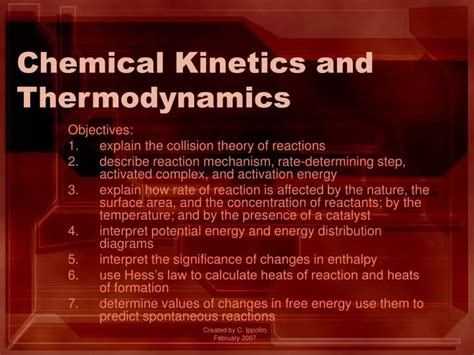 Difference Between Thermodynamics And Chemical Kinetics At William Foxworth Blog