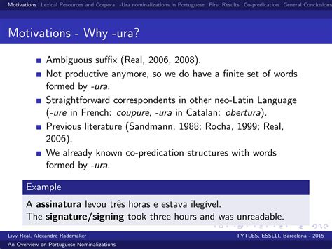 An Overview On Portuguese Nominalizations Pdf Search Internet