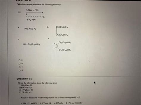 Solved What is the major product of the following reaction? | Chegg.com