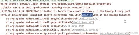 【spark】could not locate executable null bin winutils exe in the hadoop