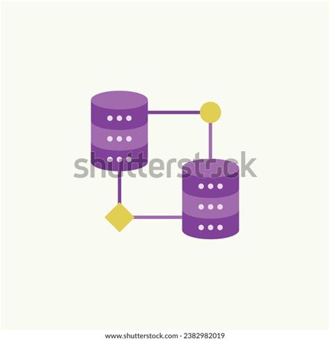 database diagram icon data visualization database stock vector royalty