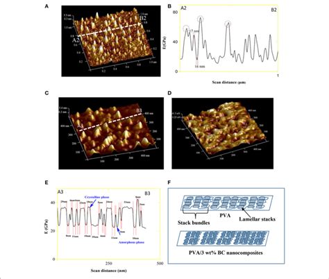 A 3d Afm Height Mapping Image Of Pvabc Nanocomposites And B Dmt