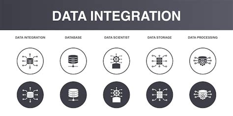 Premium Vector Data Integration Database Data Scientist Data Storage