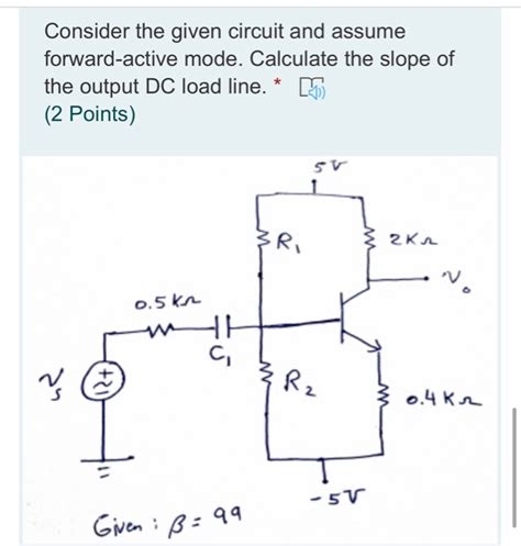 Solved Consider The Given Circuit And Find The AC Part Of Chegg