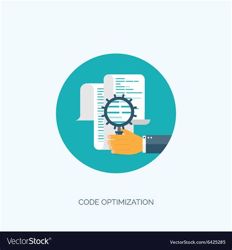 Code Optimization Flat Royalty Free Vector Image