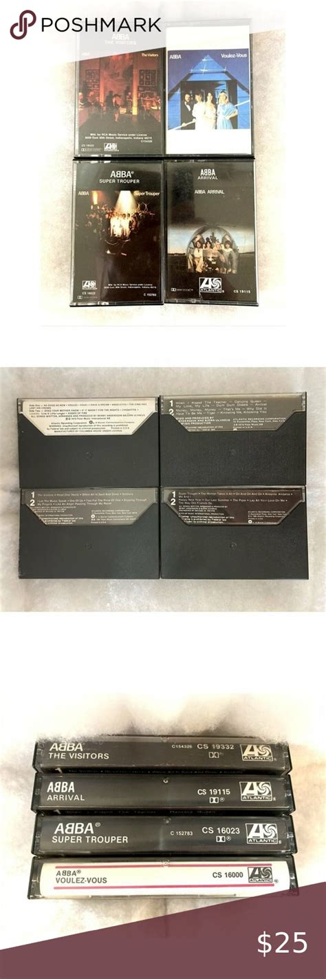 Lot Of 4 Abba Cassette Tapes The Visitors Super Trouper Arrival