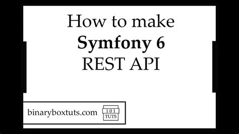 How To Make Symfony 6 Rest Api Youtube