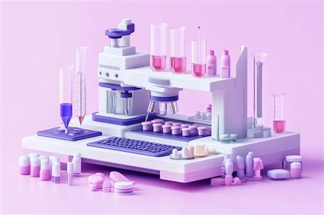 3d Rendering Of A Laboratory Setup Premium Ai Generated Image