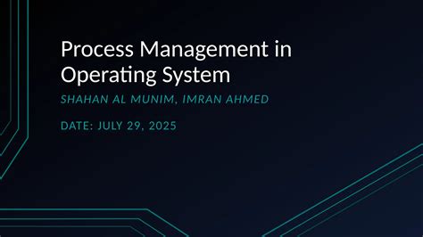 Process Management In Operating System Pptx