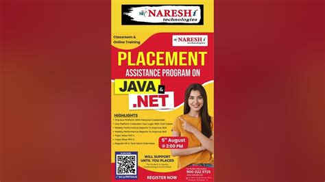 Best Placement Assistance Program On Java Developer And Net Naresh It