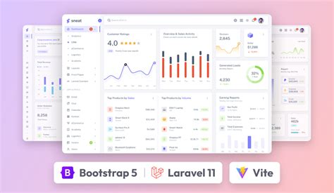 sneat dashboard free laravel 11