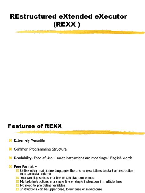 Rexx Training Pdf Computers Technology And Engineering