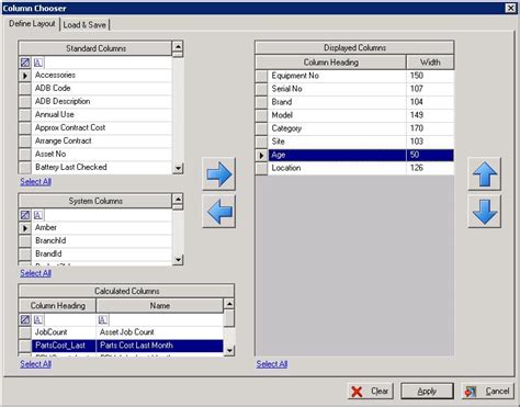 Coming Soon A New Column Chooser E Quip