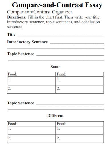 Compare And Contrast Essay 59 Example How To Write Format Pdf